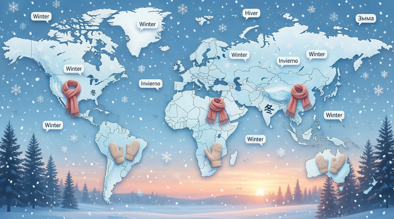 Winter in Different Languages: Ways to Say “Winter” Around the World