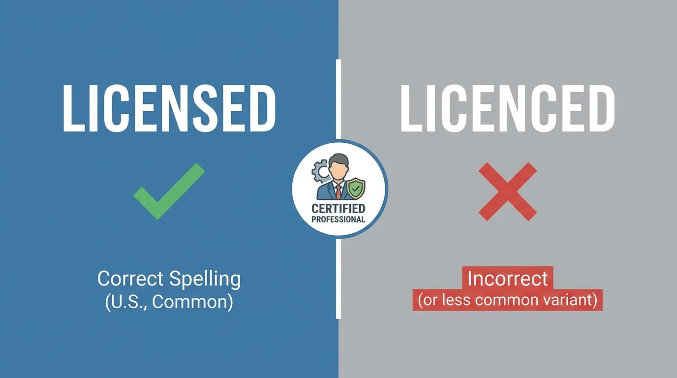 Licensed vs Licenced: Which Spelling Is Correct? (Simple Guide + Examples)